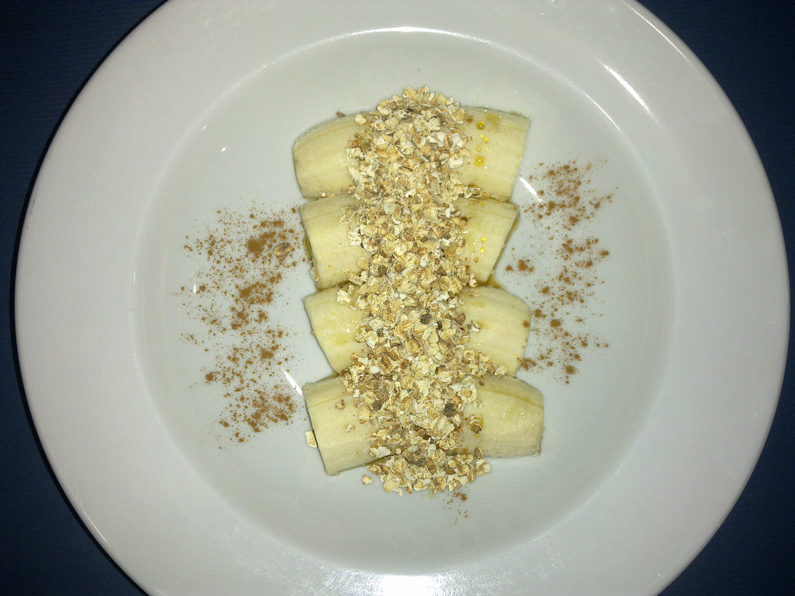 Snack Saludable Banano con Miel de Agave y Avena Tostada